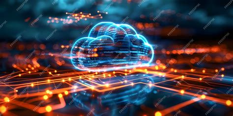 Premium Photo Data Transfer And Cloud Computing Technology Leveraging Online Data Storage For