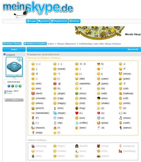 Skype Die Geheimen Smiley Codes Für Den Skype Chat › Tipps Tricks