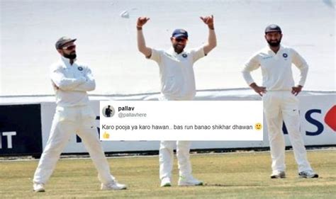 India Vs England Shikhar Dhawan Trolled For Picture With Virat Kohli