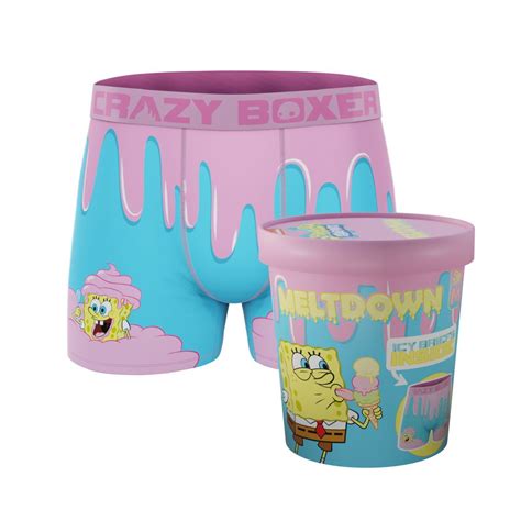 Crazyboxer Mens Underwear Spongebob Freedom Of Movement Stretch Boxer Brief Durable Creative