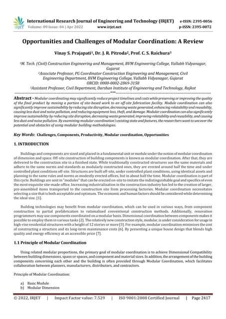 Prefabrication And Modular Coordination Pdf