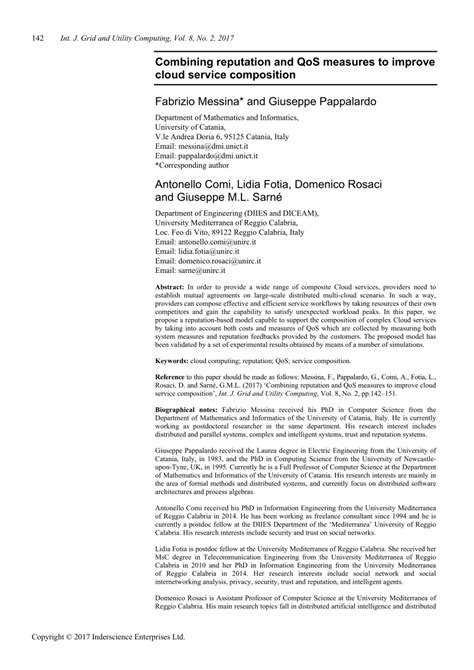 pdf combining reputation and qos measures to improve cloud service