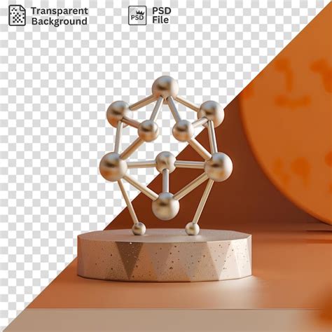 Premium Psd Isolated 3d Model Of The Atomium On A Round Base