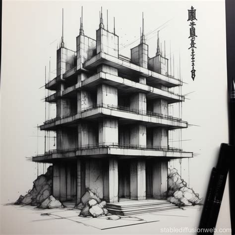 Tattoo Designs Using Brutalist Architecture As Reference And Occult