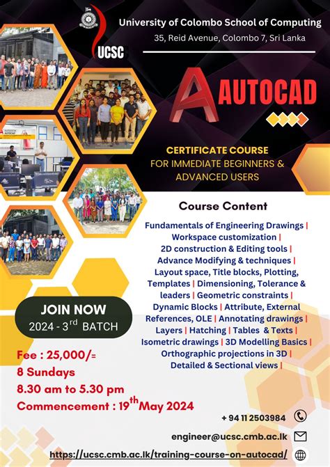 Autocaddrawing Autocad Autocadtraining Engineeringdrawing… University Of Colombo School Of