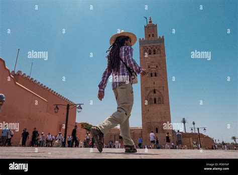 Marrakesh Morocco July 25th 2018 View Of Koutoubia Mosque