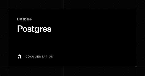 Postgres Documentation Payload