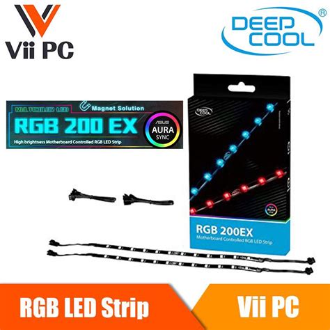 Deepcool Rgb 200 Ex 550mm Rgb Led Strip For Computer Case 2 Pcs Shopee Singapore
