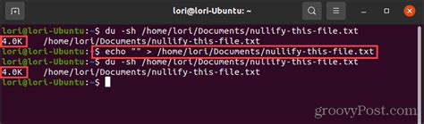how to nullify a file in linux