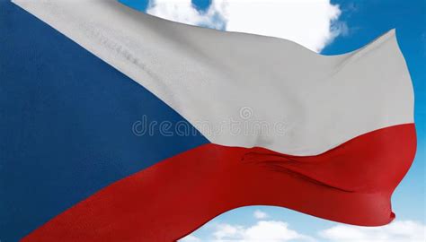 Waving Czechia Flag Stock Illustration Illustration Of Rendering 299879845