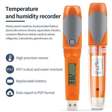 Elitech Rc 51h Usb Temperature And Humidity Data Logger Waterproof With Replaceable Battery