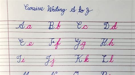 How to write easy cursive letters A to Z | Easy writing A to Z ...