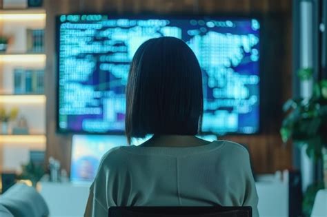 Premium Photo Young Asian Woman Works Remotely On Ai Data Mining Project