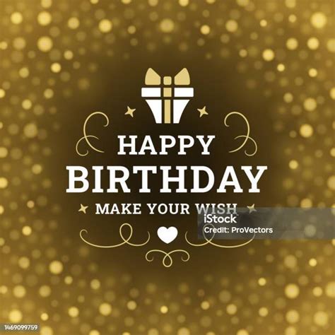생일 축하합니다 소원 빈티지 인사말 소셜 미디어 게시물 템플릿 디자인 벡터 일러스트 레이 션 고객 참여에 대한 스톡 벡터 아트