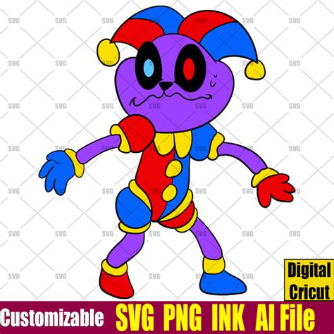 Pomni Jax Humanized Catnap From Poppy Playtime Svg Smiling Inspire