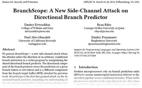 Intel Cpu Branchscope Vulnerabilities Detailed Cpu News
