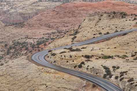 Premium Photo High Angle View Of Road Passing Through Land