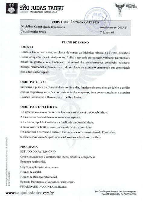 Contabilidade Introdutoria Seminário Interdisciplinar A