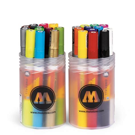 Kit Deluxe 24 marqueurs acrylique double tête One4all Twin 1 5 4mm