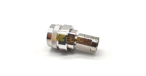 Rf Type N Adapter Male To Nex10 Male Nickel Plated Straight Coaxial