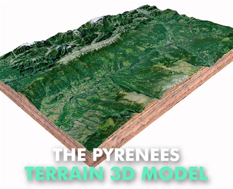 The Pyrenees Mountain Range Europe 3d Model Download Landscapes On