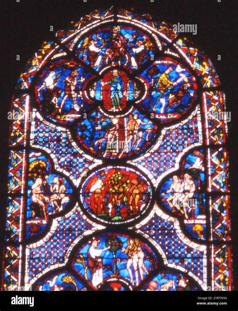 Chartres Cathedral Garden Of Eden Temptation Fall Good Samaritan