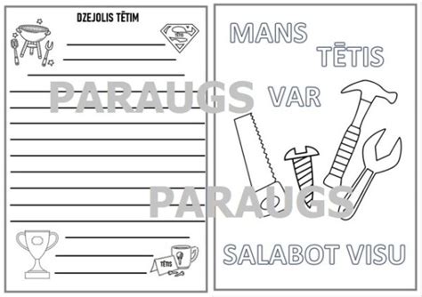 TĒva Dienas Darba Lapas Mans TĒtis Mācību Materiāli