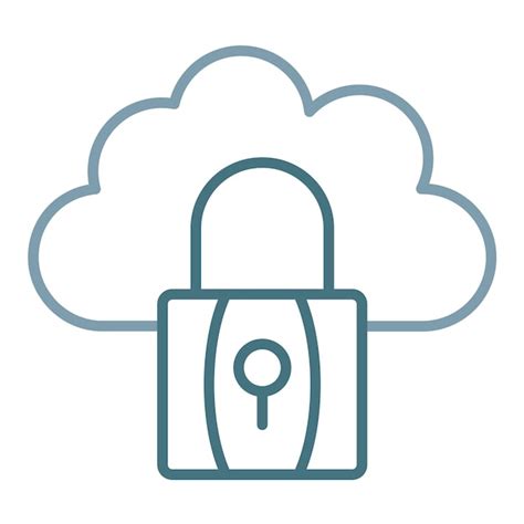 Premium Vector Cloud Lock Flat Illustration
