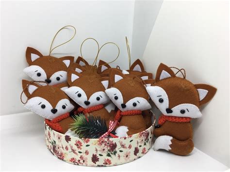 Felt Fox Ornament Fox Christmas Ornament Red Fox Etsy