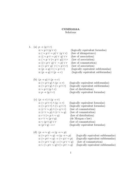 Coms1016 Lecture 5 Solutions Pdf