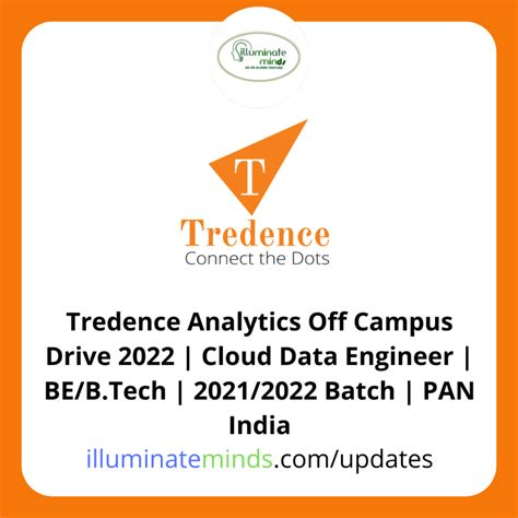 tredence analytics off campus drive 2022 cloud data engineer be b