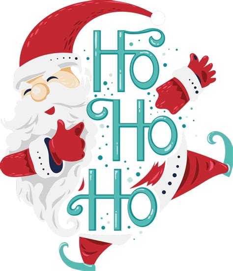 Santa Claus Ho Ho Ho Christmas Wall Decal TenStickers