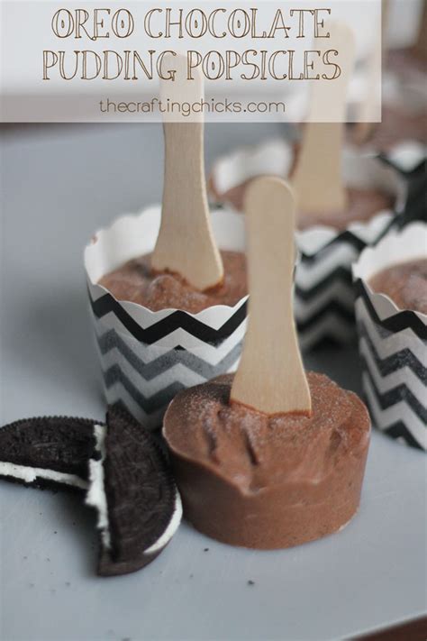 Oreo Chocolate Pudding Popsicles The Crafting Chicks