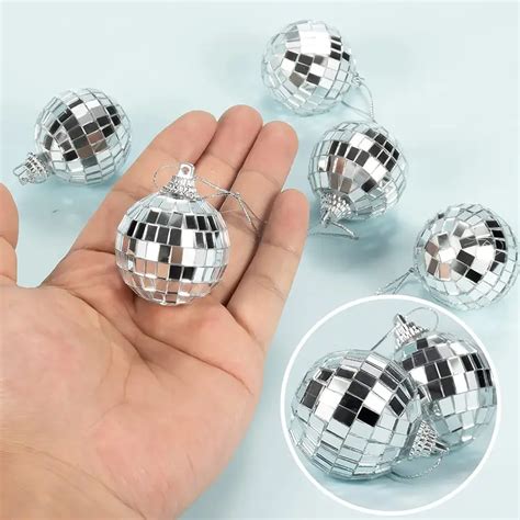 2cm Mirror Disco Ball Silvery Glass Bright Reflective Temu
