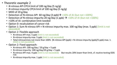 Limit For API Having Two NDSRI Limits Of Nitrosamines Nitrosamines