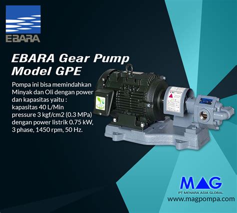 Ebara Gear Pump Model Gpe 25