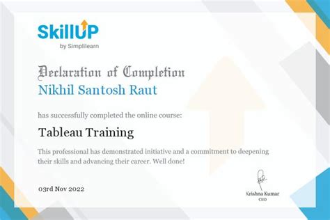 Nikhil Raut On Linkedin Nikhil Santosh Raut Has Successfully Completed
