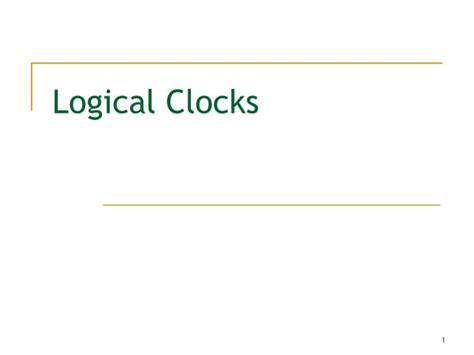 logical clocks ppt