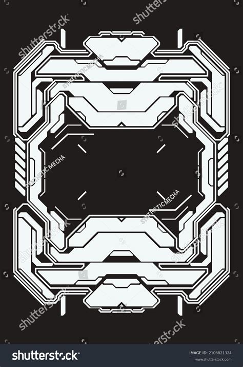 Scifi Futuristic Cyberpunk Hud Lock Dashboard Stock Vector Royalty Free Shutterstock