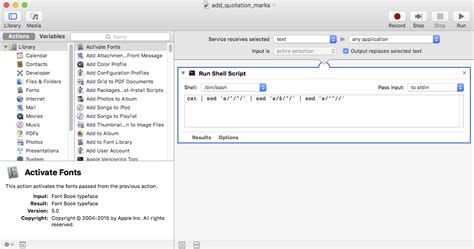 Macos How To Create A Service That Puts Selected Text Into Quotation