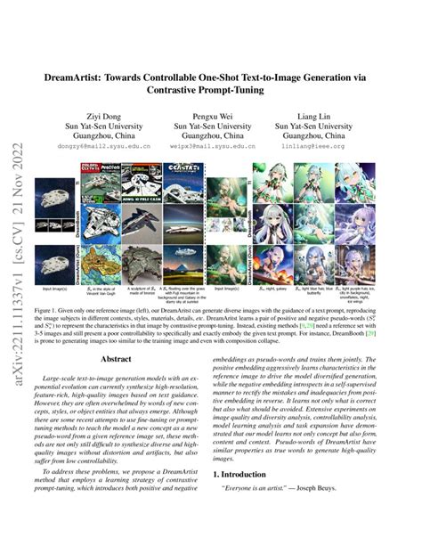 Dreamartist Towards Controllable One Shot Text To Image Generation Via