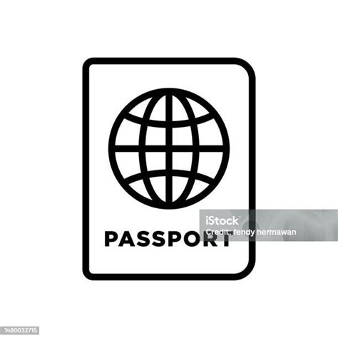 Vetores De Modelo De Design Vetorial Do Ícone Do Passaporte Simples E