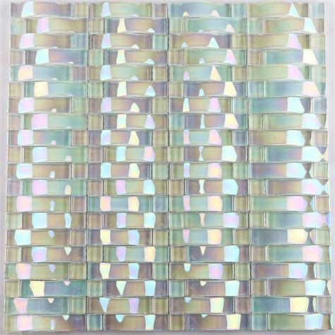 Iridescent Glass Mosaic Tile Sheets Arch Kitchen Mosaic Backsplash Designs