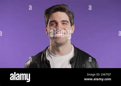 Friendly Man Showing Yes Signal Nods Head Approve Positive Smiling Guy Body Language