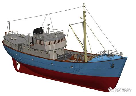 【海洋船舶】拖网渔船图纸 Solidworks2013设计 Sldprt 附step格式 船舶船舶海洋 仿真秀干货文章