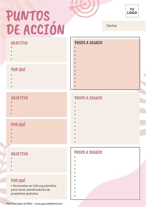 Crea Un Plan De Acción De Metas Personales Gratis