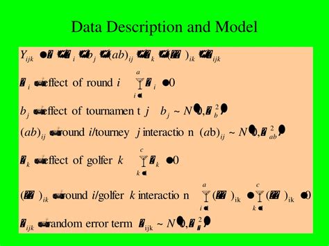 Ppt Univariate Split Plot Analysis Of Lpga Golfers Performance Powerpoint Presentation Id