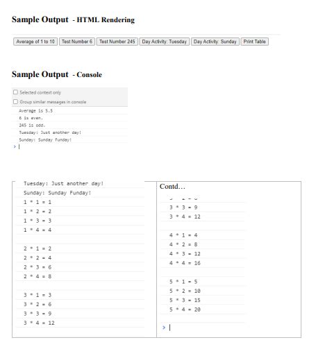 Solved Sample Output Html Rendering Average Of 1 To 10
