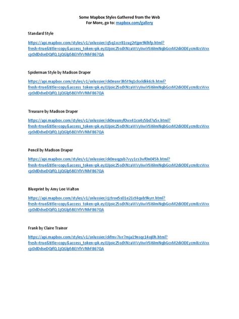 Mapbox Style Links Pdf