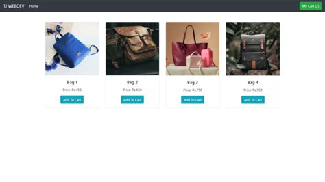 Shopping Cart Using PHP MySQL TJ WEBDEV Store